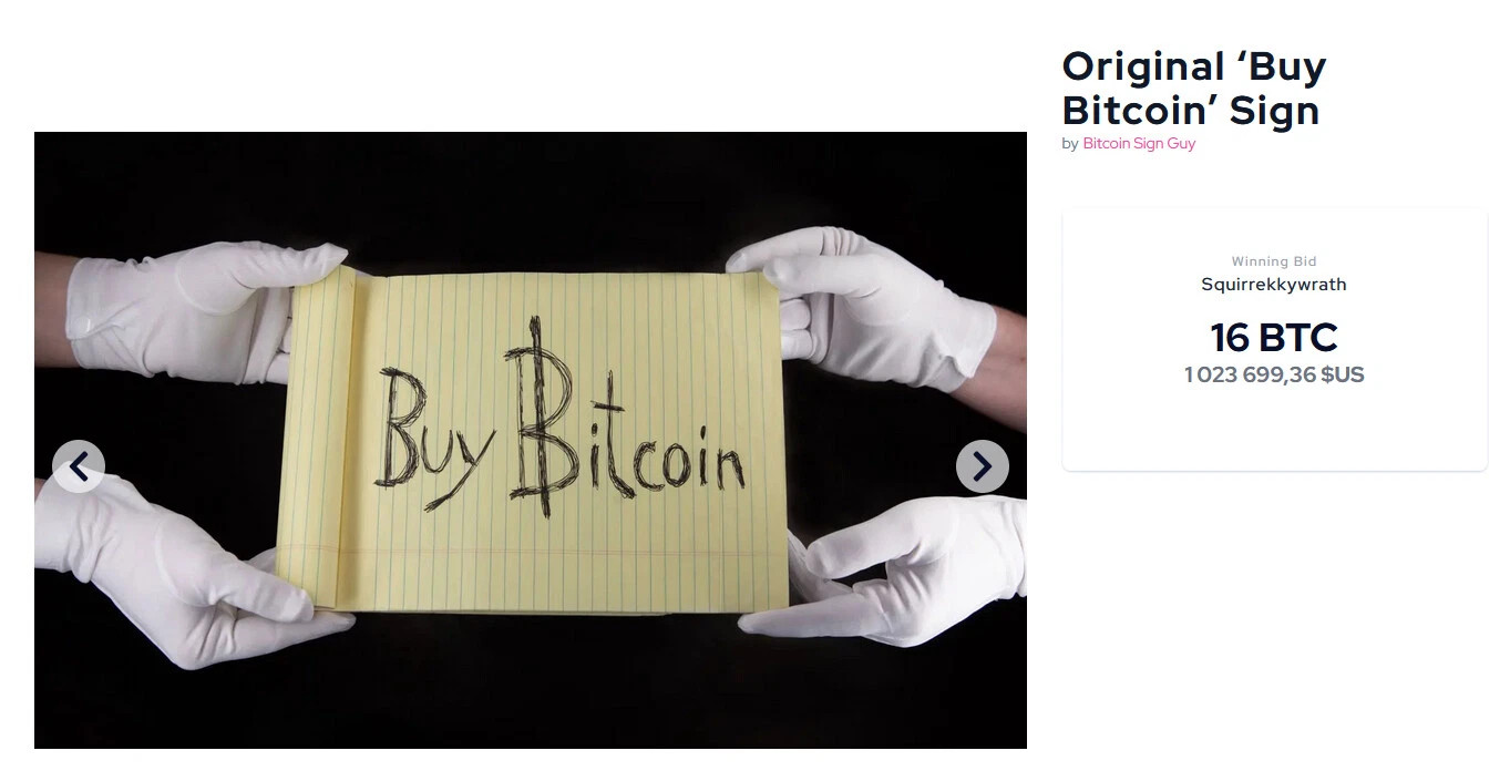 A notebook inscribed Buy Bitcoin was sold at auction for $1 million | Serey